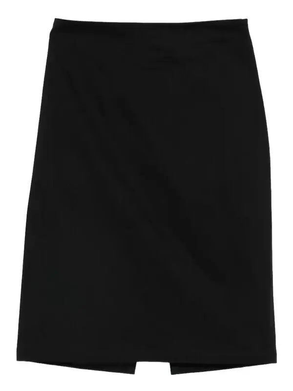 THE M.. Slit Detail Midi Skirt - Black