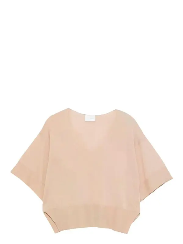 SOLOCASCMIR V-neck Short-sleeved T-shirt - Neutrals