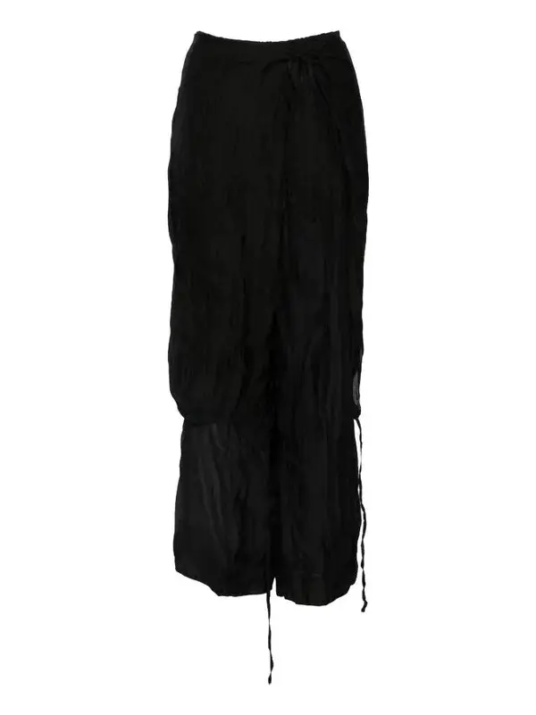 LA PISCINE Drawstring Trousers - Black