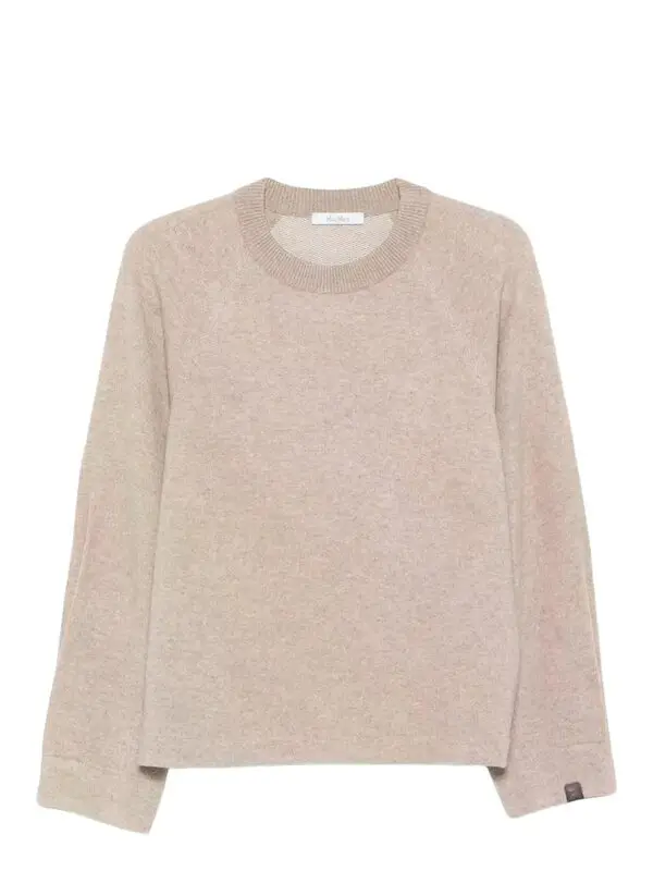 Max Mara Crew-neck Knitted Sweater - Neutrals