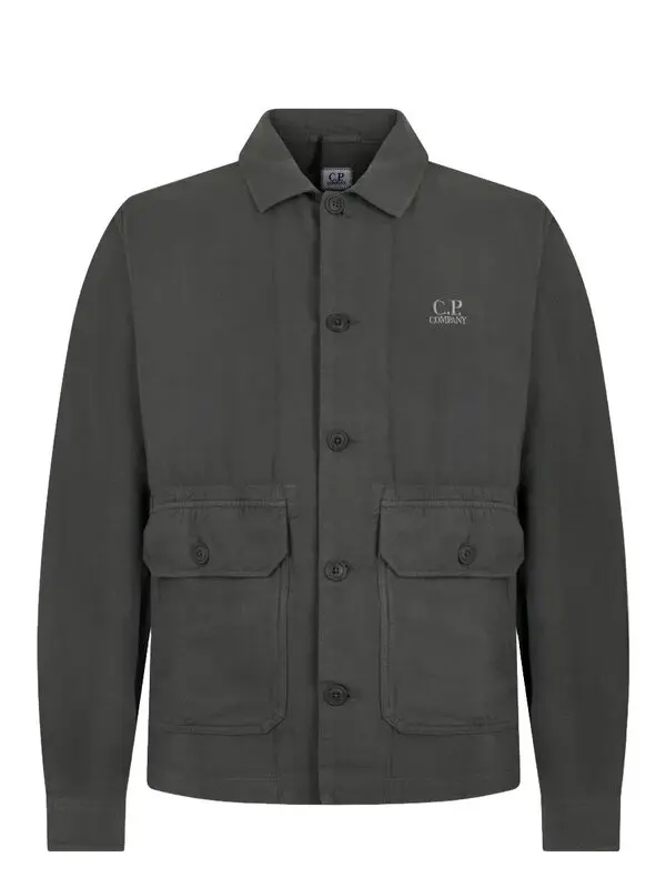 C.P. COMPANY Flap-pocket Button Overshirt - Grey