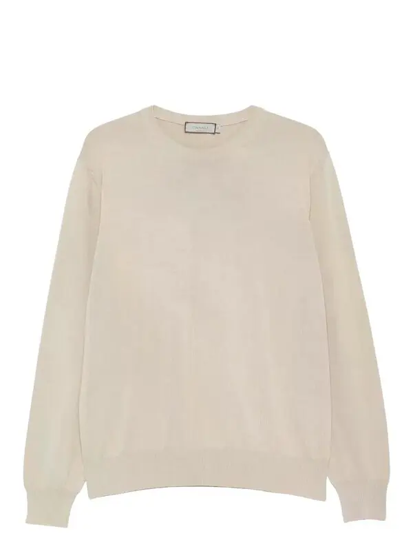 Canali Crew-neck Sweater - Neutrals
