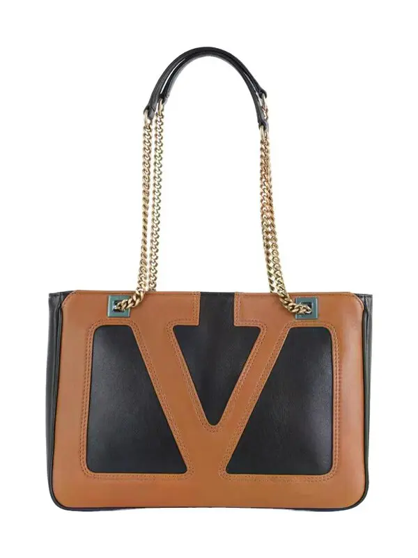 Valentino Garavani Small Viva Superstar Chain Shoulder Bag - Black
