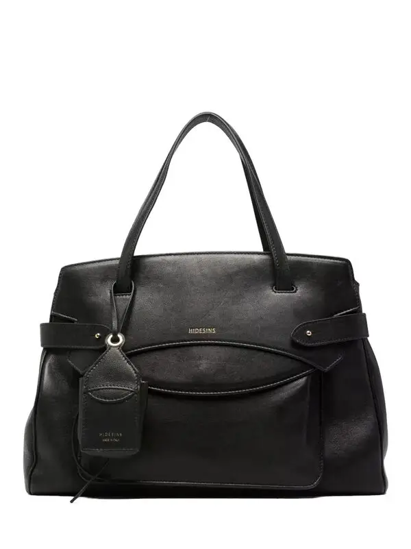 HIDESINS Leather Tote Bag - Black
