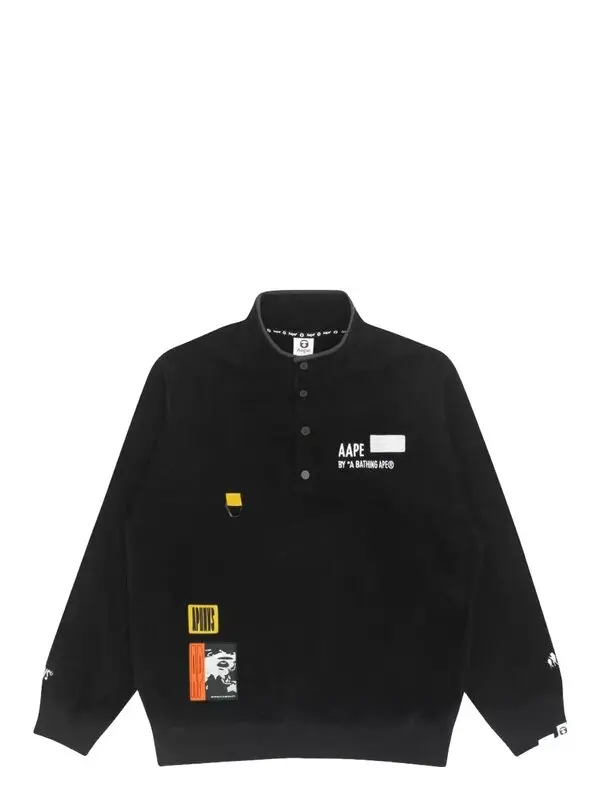 AAPE BY *A BATHING APE Logo-patch Sweatshirt - Black