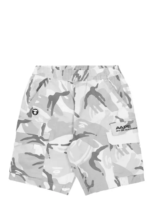 AAPE BY *A BATHING APE Camo Cargo Shorts - White