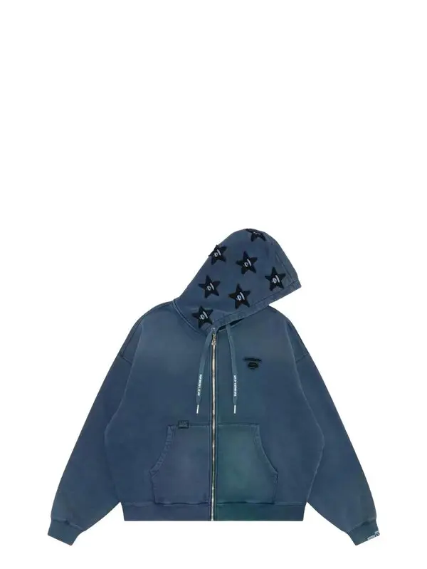 AAPE BY *A BATHING APE Star Appliqué Zip-up Hoodie - Red