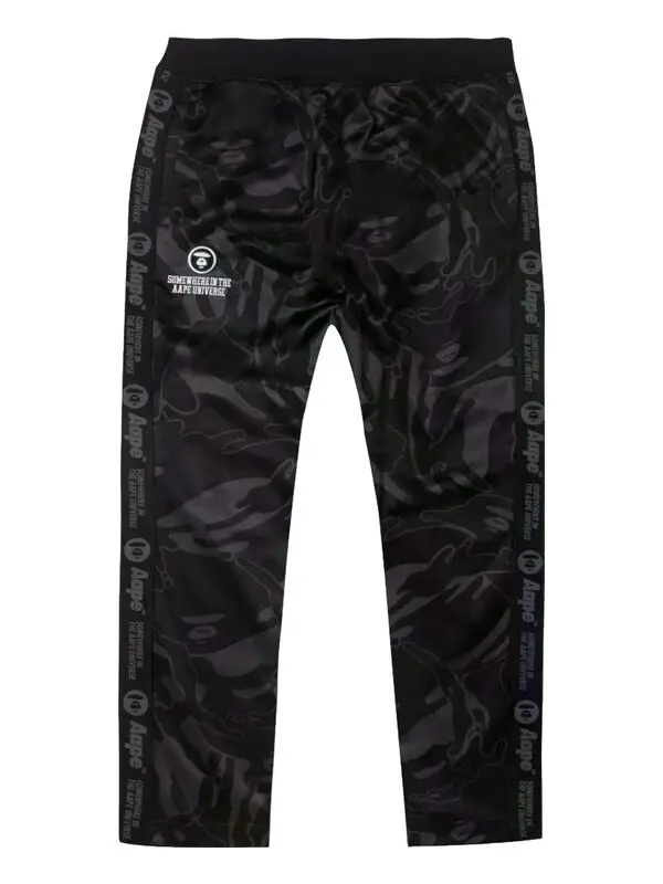 AAPE BY *A BATHING APE Camo Logo-tape Track Pants - Black