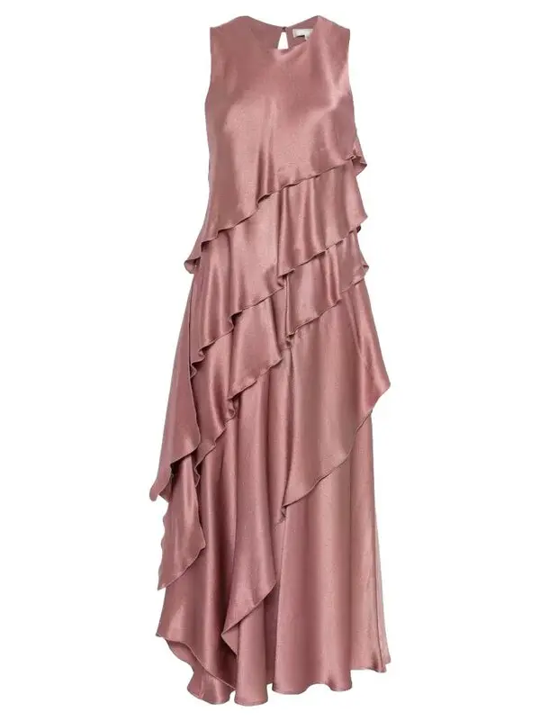 Antonelli Firenze Norris Ruffled Midi Dress - Pink