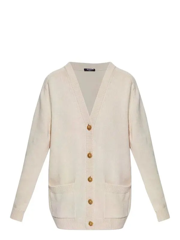 Balmain V-neck Cardigan - Neutrals