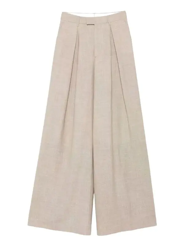 BERWICH Nina Pleated Trousers - Neutrals