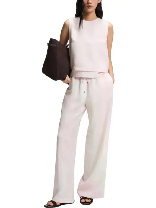 BOSS Drawstring-waist Palazzo Pants - Pink