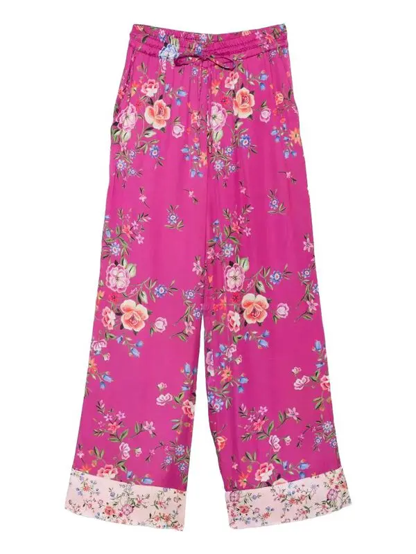 Liu Jo Floral-pattern Trousers - Pink