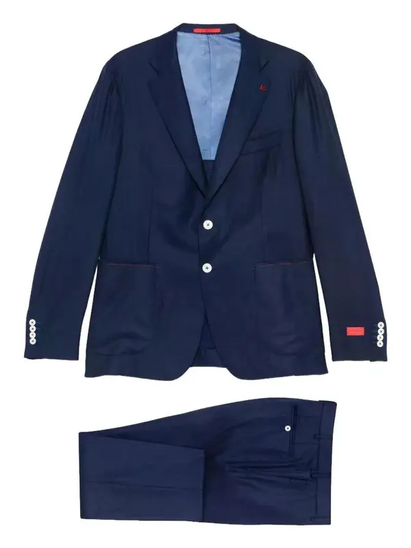 Isaia Notched-lapels Suit - Blue