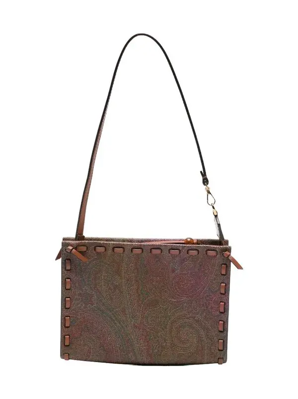 Etro Paisley-print Leather Shoulder Bag - Brown