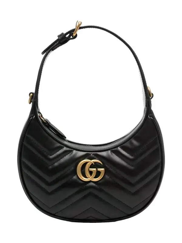 Gucci Gg Half-moon Shoulder Bag - Black