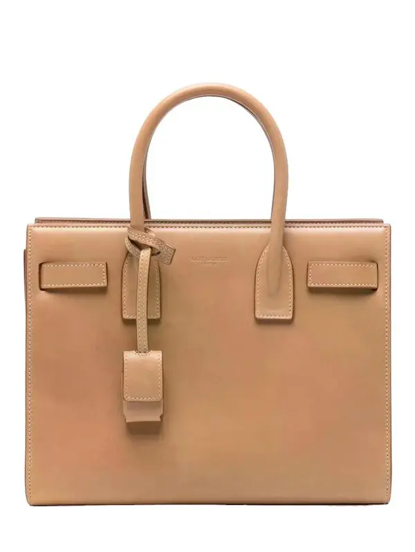 Saint Laurent Sac De Jour Leather Tote - Neutrals