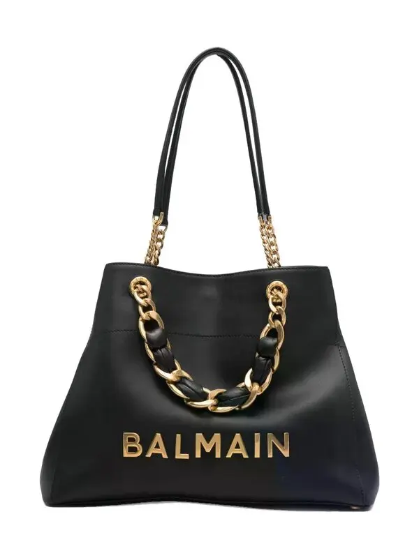 Balmain Logo-plaque Shoulder Bag - Black