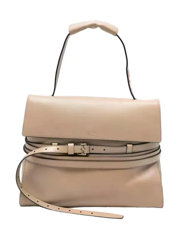 Moschino Leather Shoulder Bag - Neutrals