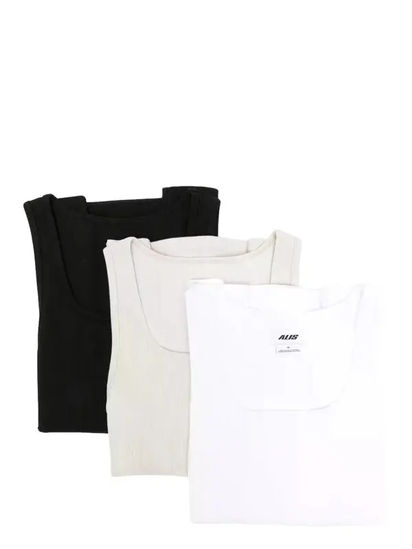 ALIS Logo Ribbed Tank Top - Neutrals