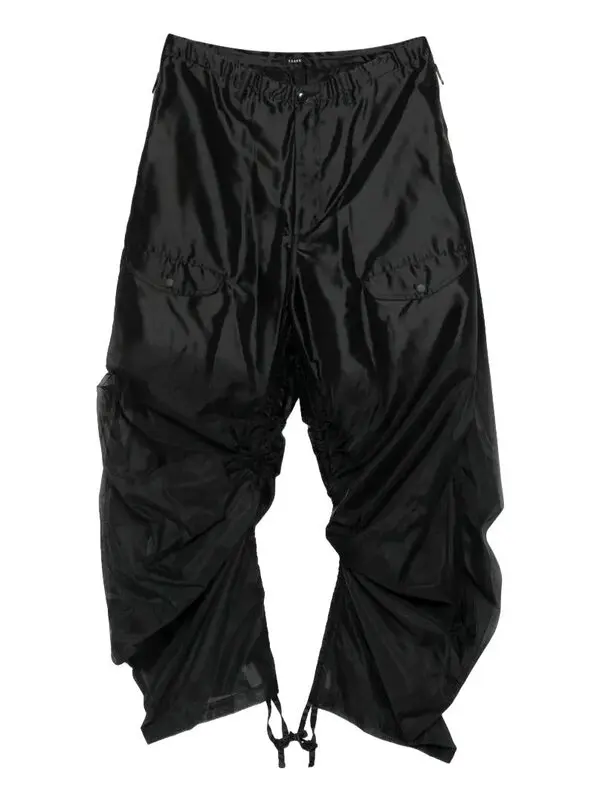 TAAKK Cargo Drawstring Trousers - Black