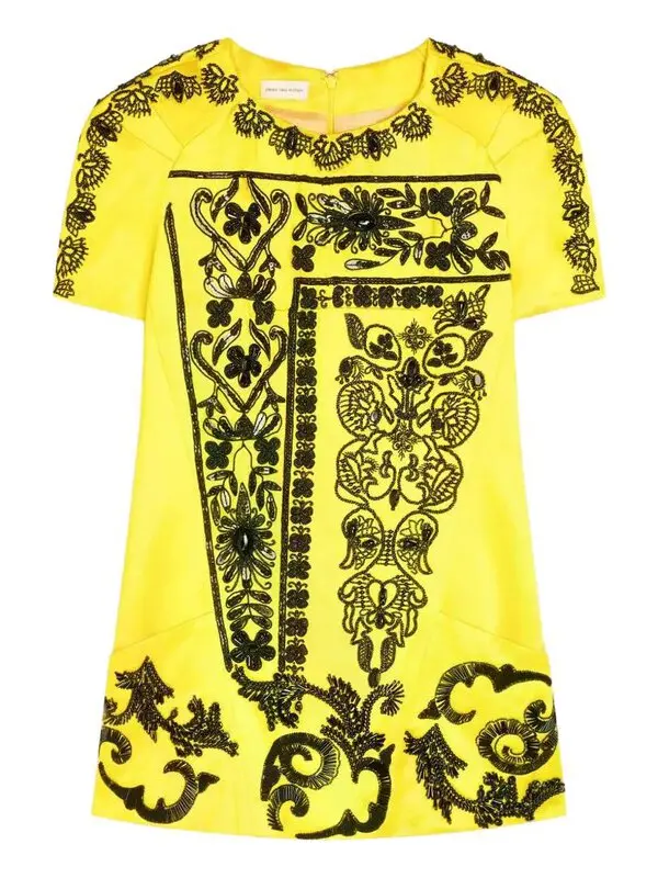 Dries Van Noten Embroidered Top - Yellow