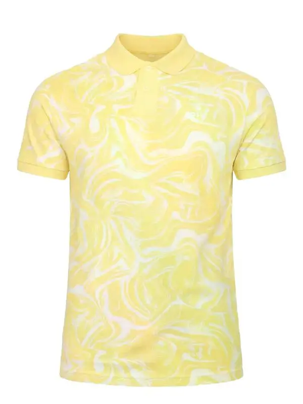 BOSS Patterned Polo Shirt - Yellow
