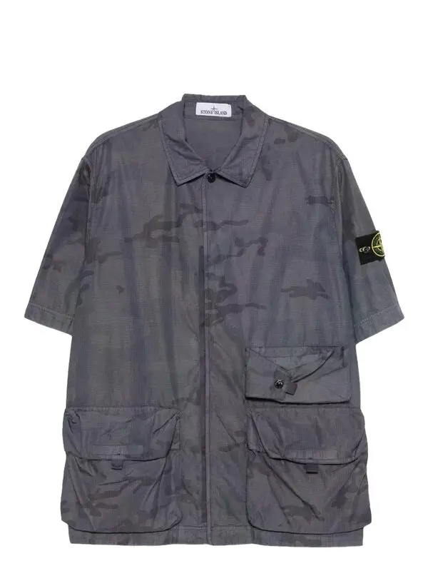 Stone Island Camouflage Pocket Shirt - Grey