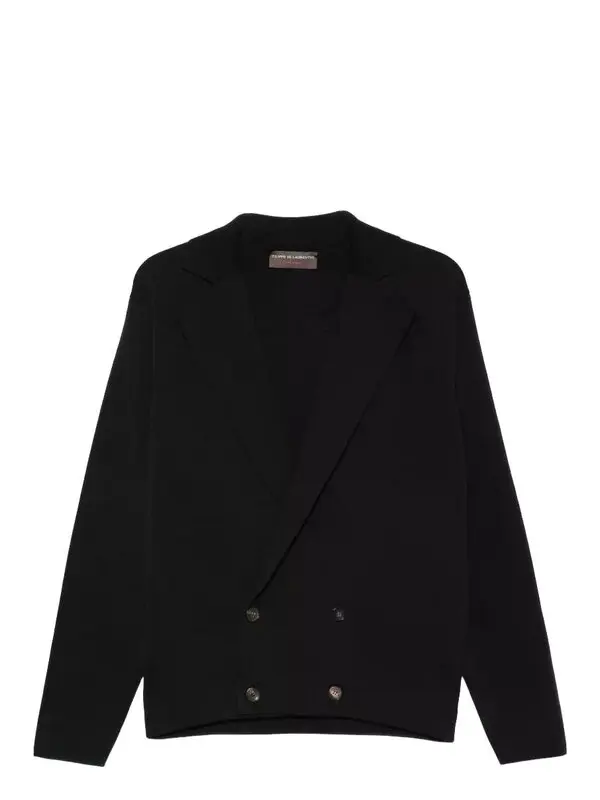 FILIPPO DE LAURENTIIS Double-breasted Cardigan - Black