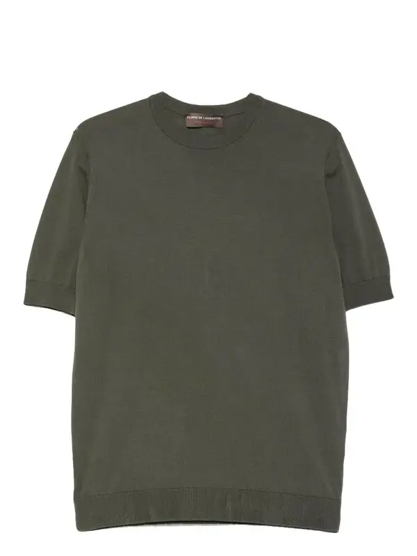 FILIPPO DE LAURENTIIS Crew Neck Short Sleeve T-shirt - Green