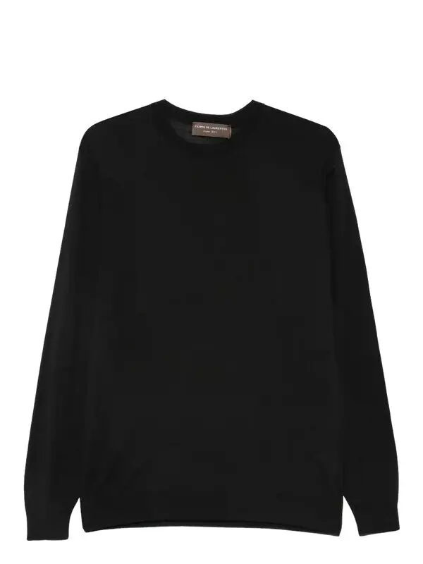 FILIPPO DE LAURENTIIS Crewneck Long Sleeve Sweater - Black