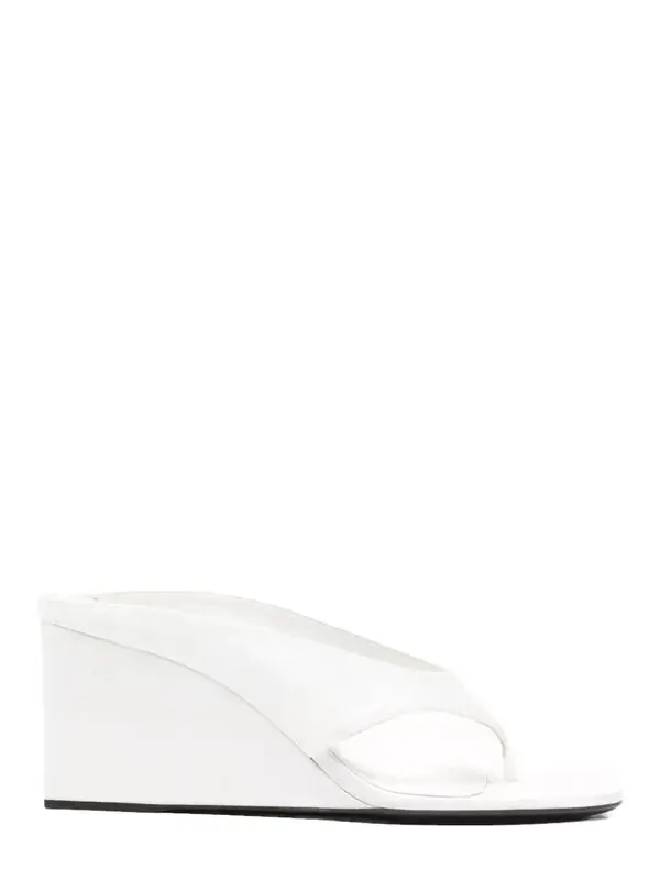Alaïa Satin-finish Wedge Mules - White