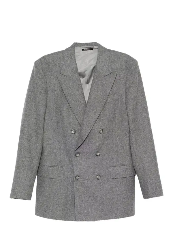 TOM FORD Double-breasted Wool Blazer - Grey