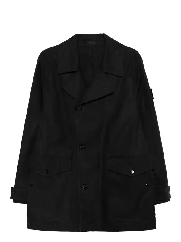 Stone Island Buttoned Pocket Jacket - Black
