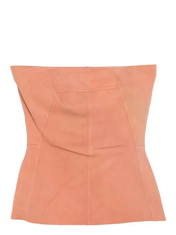Rick Owens Bustier Leather Top - Orange