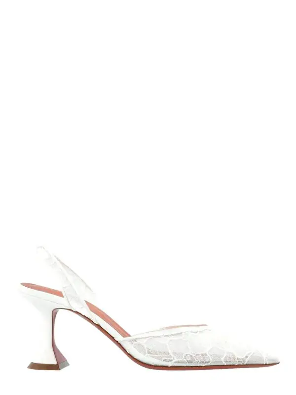 Amina Muaddi Holli Pumps - White