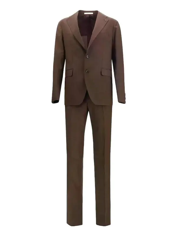 Tagliatore Single-breasted Wool Suit - Brown