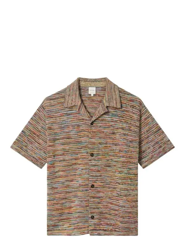 Paul Smith Signature Stripe' Knitted Cotton Shirt - Neutrals