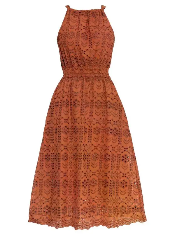 Paul Smith Broderie Anglaise Halterneck Dress - Brown
