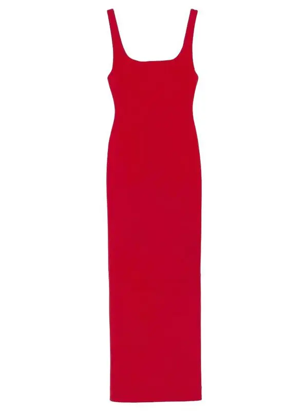 Solace London Aneila Square-neck Maxi Dress - Red