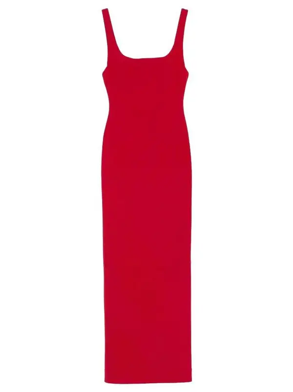 Solace London Aneila Square-neck Maxi Dress - Red