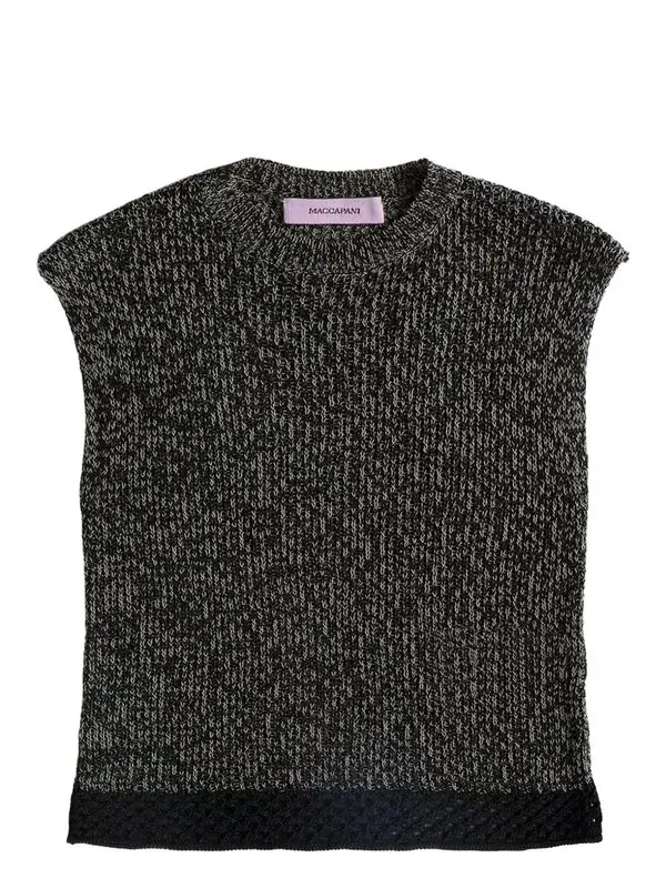 MARGHERITA MACCAPANI Giuly Textured Sleeveless Top - Black