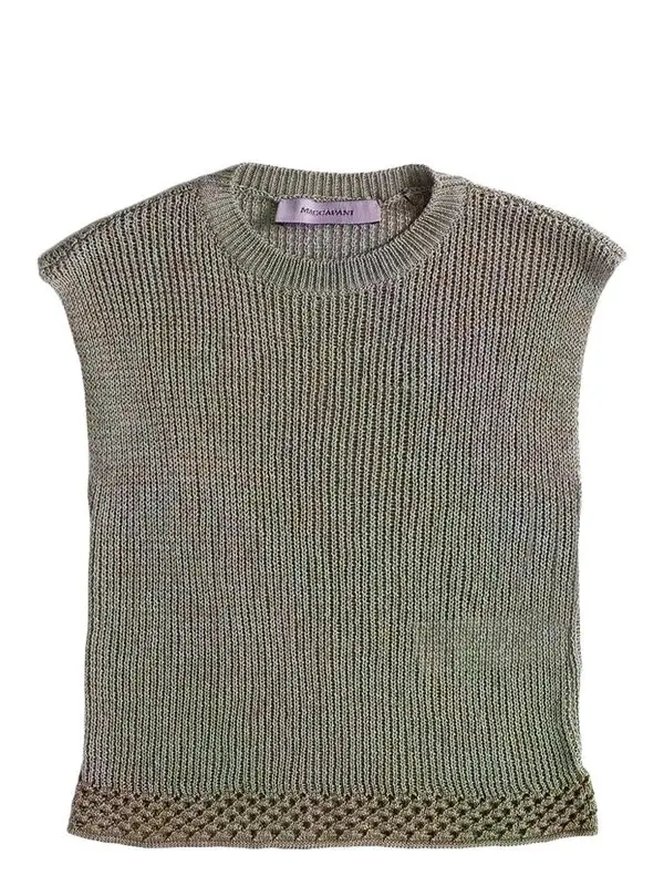 MARGHERITA MACCAPANI Giuly Round-neck Top - Grey