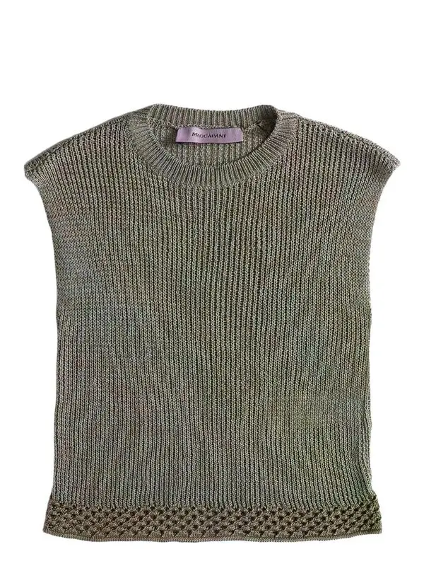 MARGHERITA MACCAPANI Giuly Round-neck Top - Grey