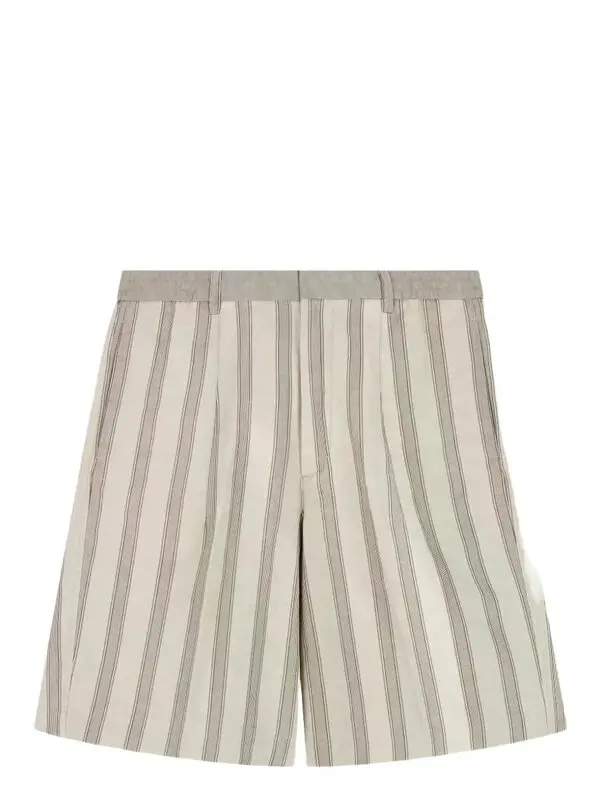 Emporio Armani Striped Drawstring Shorts - Neutrals