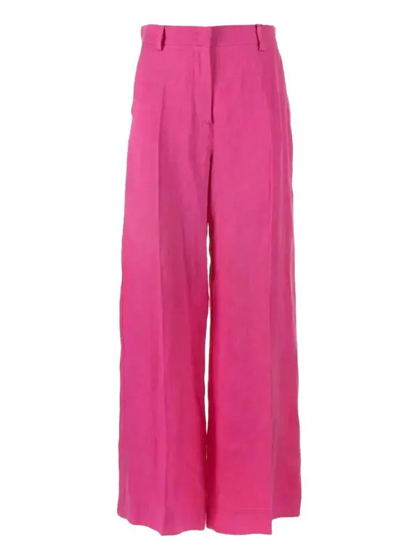 Max Mara Belt-loop Wide Leg Trousers - Pink