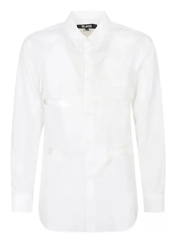 Comme Des Garçons Cut-out Overshirt - White