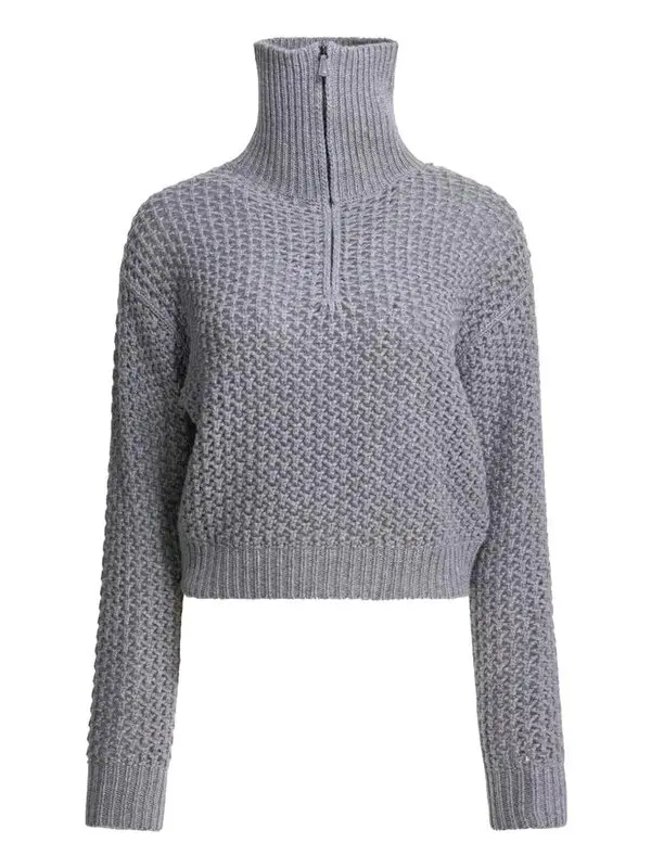 Max Mara Tequila Half-zip Sweater - Grey
