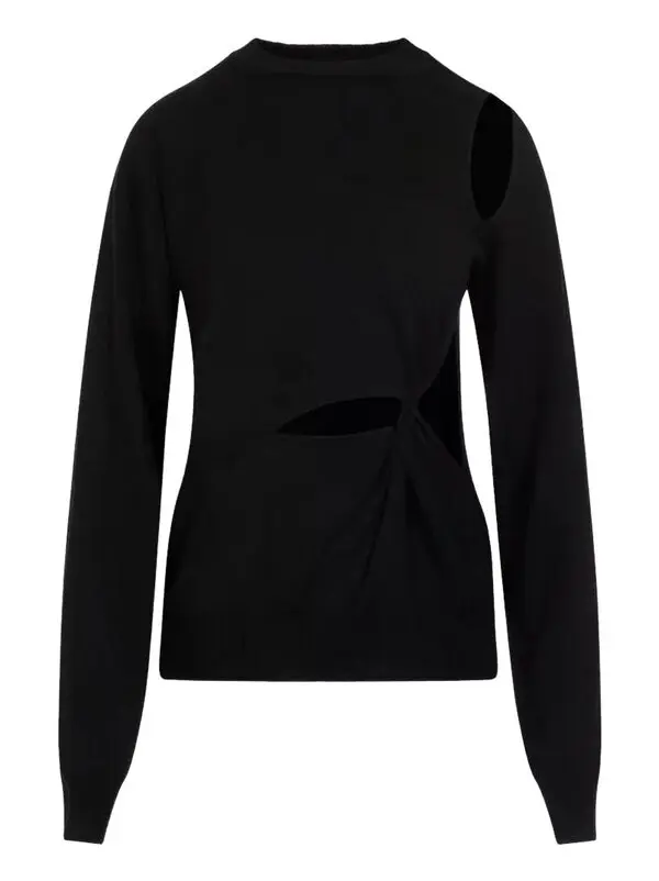 Sportmax Cut-out Twisted Sweater - Black