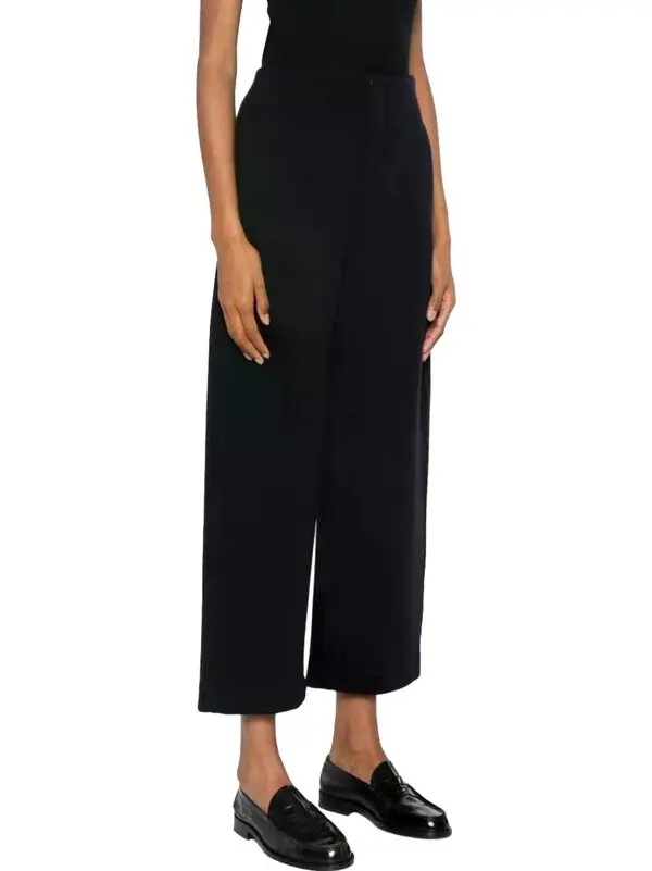 Max Mara Cropped Wide Leg Trousers - Blue